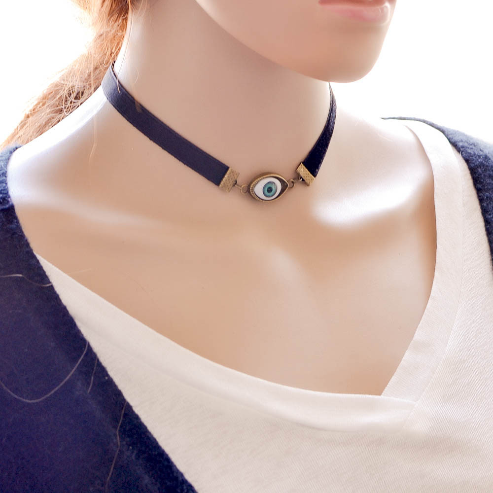 Eye Shape National Wind Lace Necklace on Luulla
